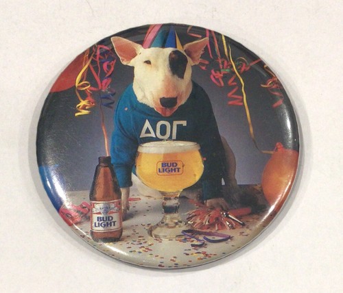 Bud Light Dog Frat Party Spuds Mackenzie Button Pin AU1a | eBay