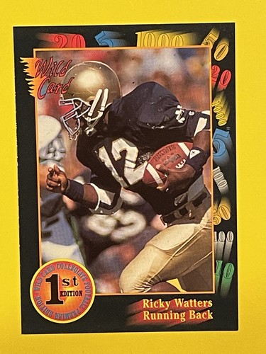 Ricky Watters 1991 Wild Card Draft Rookie #56 Seattle Seahawks (a) | eBay
