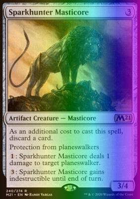 Magic the Gathering MTG Sparkhunter Masticore (240) Core Set 2021 LP ...