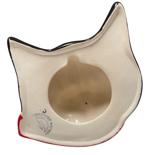 Babbacombe Pottery Ceramic Cat Face String Dispenser Scissors Holder ...