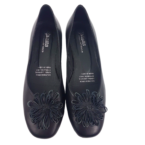 Gamins Womens Leather Shoes SZ 37 Black Ballet Slip On Comfort Flats ...