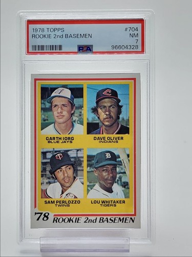 IORG OLIVER WHITAKER 1978 TOPPS ROOKIE 2ND BASEMEN #704 RC PSA 7 Q1518 ...