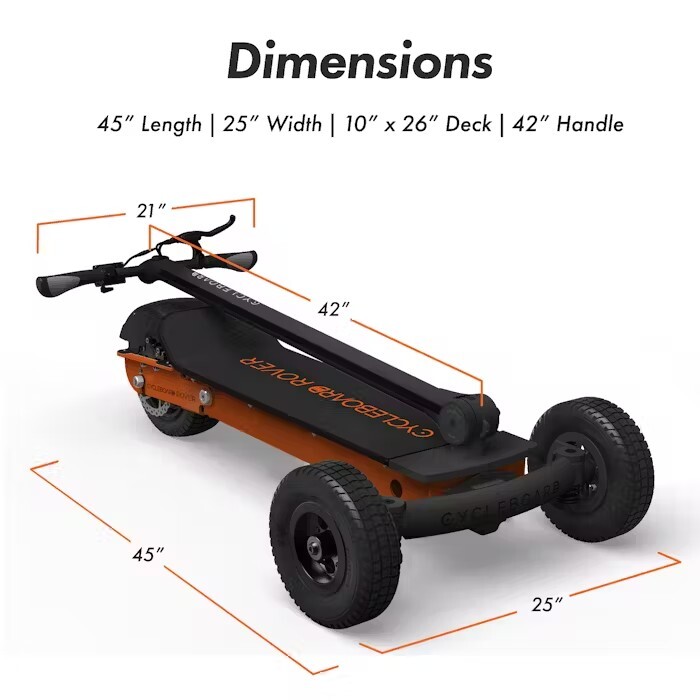 CYCLEBOARD ROVER 3 Wheel Electric Vehicle 40hrCharge 27MPH BRAND NEW 2 ...