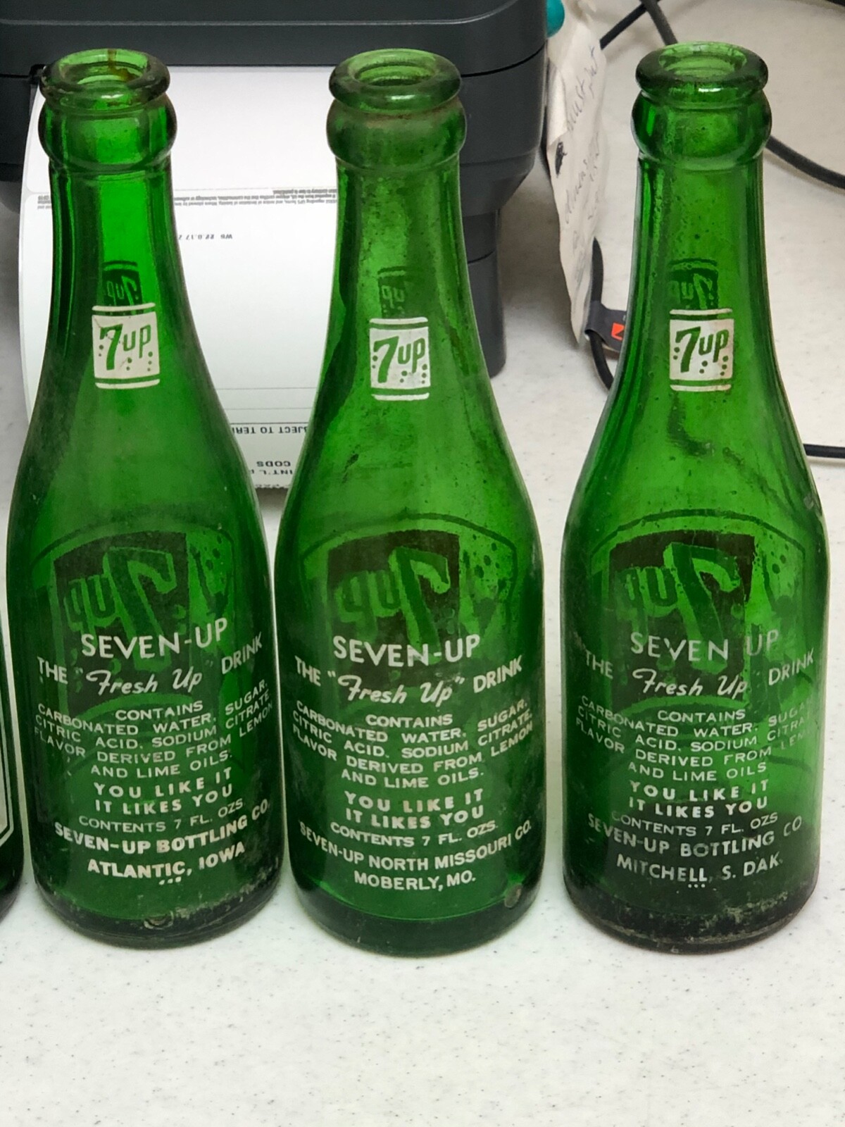 7UP Bottles Lot of 6 Vintage Different Bottling Plants. Hundreds ...