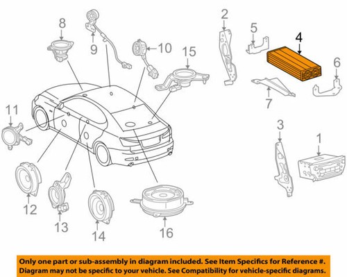 86280-0W360 Toyota Amplifier assy, stereo component 862800W360, New ...