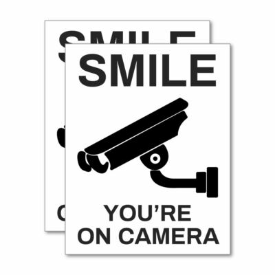 2X You Are On Camera Sticker Decal Window Sign Graphic Bin Car Safety ...