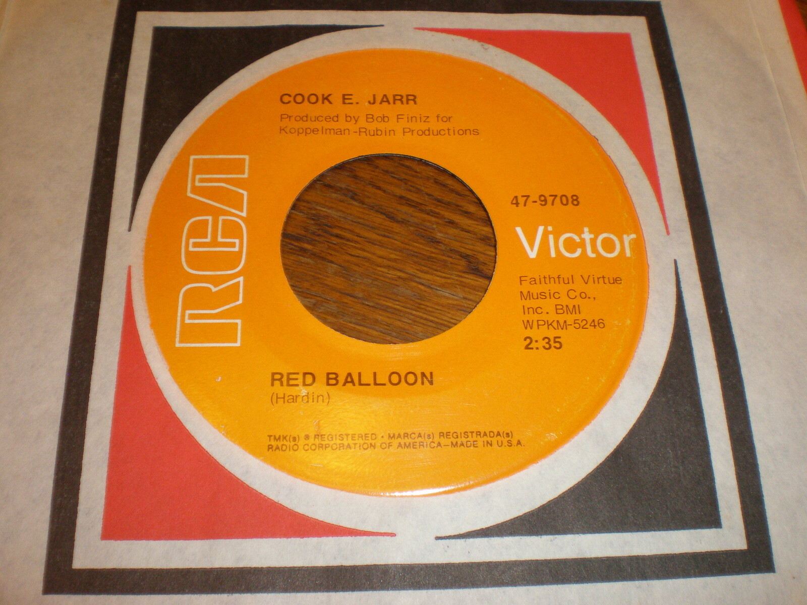 Cook E Jarr 45 Red Balloon RCA VICTOR | eBay