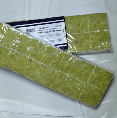 Grodan 2" Mini Blocks Rockwool Starter Cubes-24 Blocks Per Strip | eBay