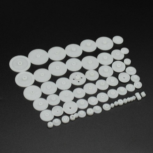 Plastic Gears Set Shaft Motor Gear Robot Toy Craft Kits White DIY N0Y5 ...