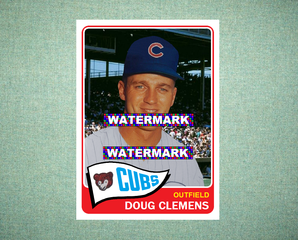 Doug Clemens Chicago Cubs 1965 Style Custom Baseball Art Card | eBay