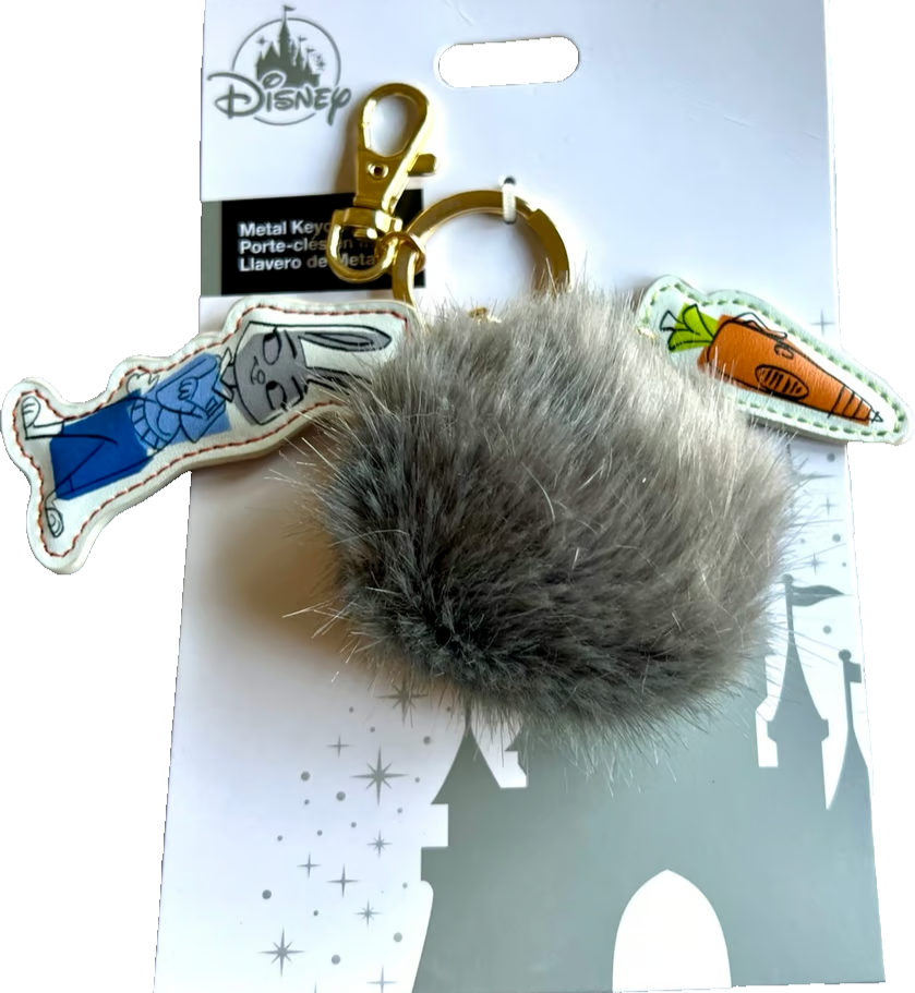 NEW Disney Parks Zootopia Judy Hopps & Carrot with Pom Pom Key Chain ...