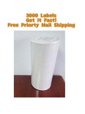 3 Rolls 4x3 Direct Thermal Shipping Labels - 1000 per roll - 3000 ...