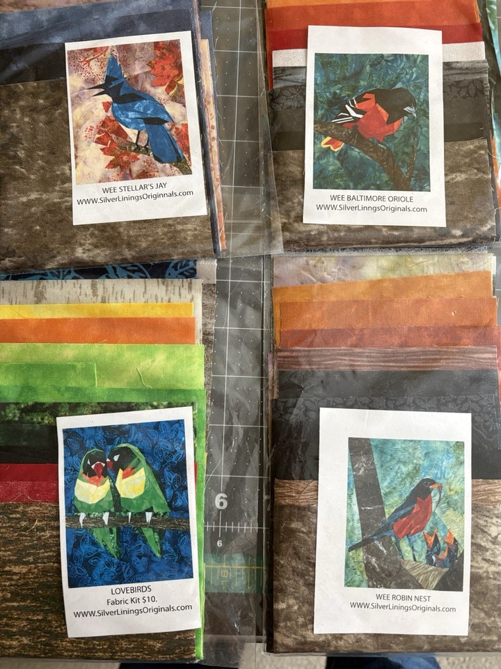 Silver Linings Originals Birds Paper Piece Fabric Kits 20 Kits | eBay