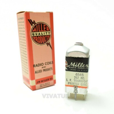 NOS NIB Miller 6545 Nom Freq 262 kHz Universal Output I.F Transformer ...