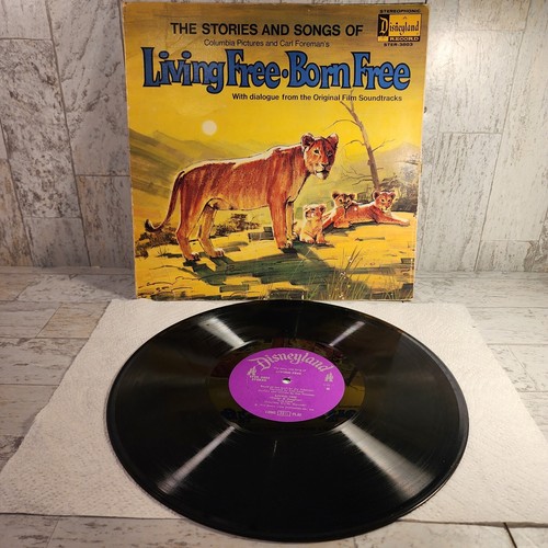 RECORD SONGS 1972 DISNEYLAND LIVING FREE BORN FREE STORY STER 3803 | eBay