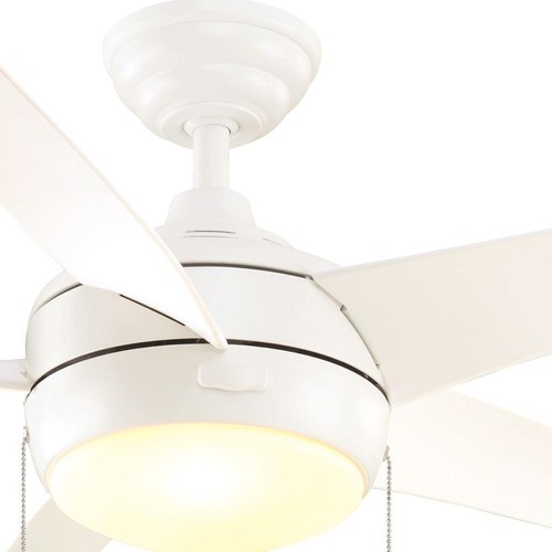 Windward 44 In Led Indoor Brushed Nickel Ceiling Fan With Light Kit ...