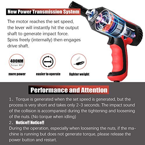 Car Impact Wrench 1/2 Inch & 12 Volt Portable Electric Impact Wrench ...