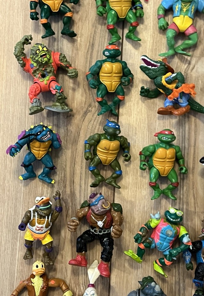 VTG 80's 90's Lot Of TMNT Ninja Turtle 23 Action Figures Mix Weapons ...