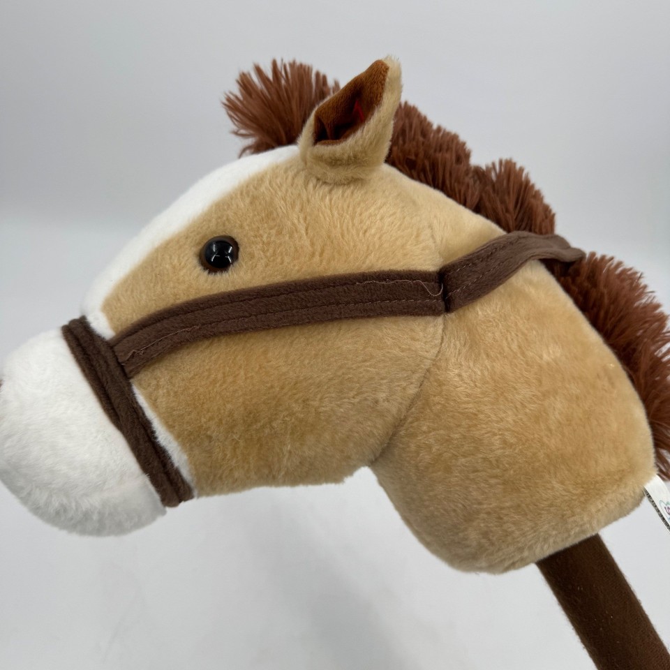 Spark Create Imagine Plush Hobby Horse Stick Palomino Toy Horse 32 ...