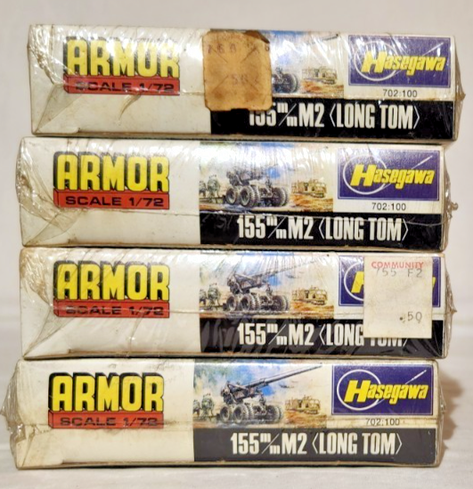 4 SEALED Kits - Hasegawa 155 MM M2 “Long Tom” Model Kits | New Original ...