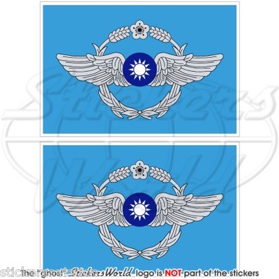 TAIWAN ROCAF Air Force Flag RoC Taiwanese 75mm (3") Vinyl Stickers ...