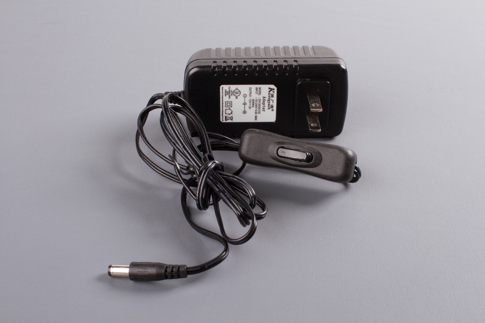 UL Listed 12v 2A 24W LED LIGHT AC POWER ADAPTER + on/off switch For LED ...