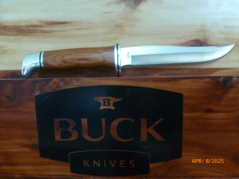 Buck 105CCS1-B Pathfinder Heritage Fixed Blade Knife USA - Leather ...