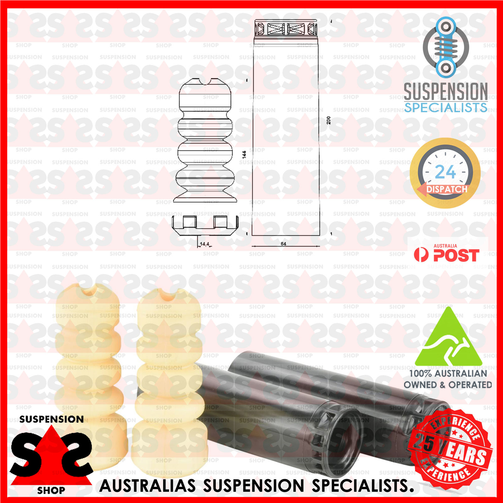 Rear Axle Dust Cover Kit, Shock Absorber Suit AUDI Q2 2.0 TFSI quattro ...