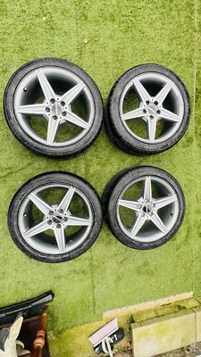 Mercedes Benz C Class W205 Alloy Wheels 18" AMG Style 5 Spoke Set With ...