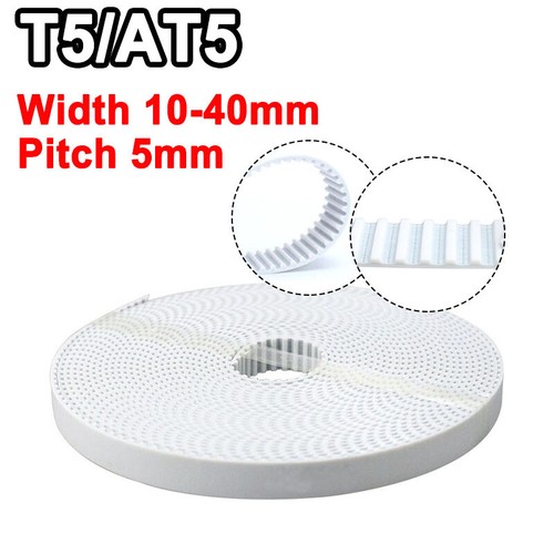 T5/AT5 Open Ended Timing Belt Width 10/15/20/25/30/40mm PU Synchronous ...