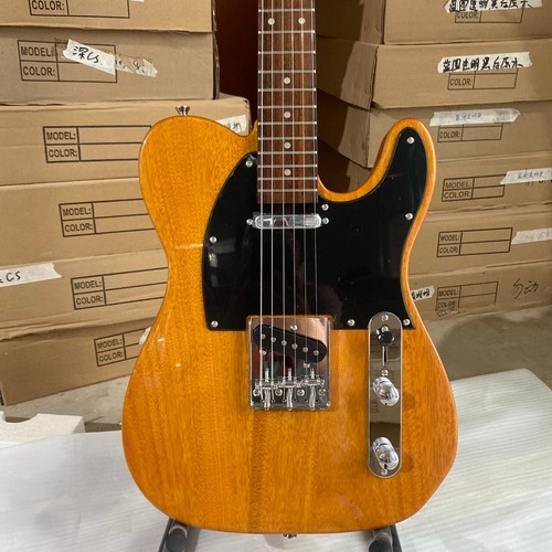 Tele Electric Guitar Transparent Yellow Color Mahogany Body Rosewood ...
