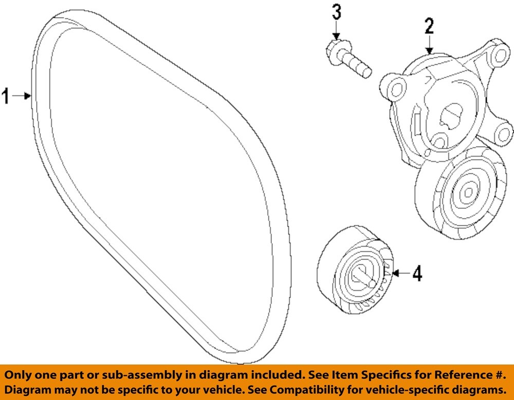 MERCEDES OEM 14-20 A220 Cooling Belts Pulleys-Serpentine Belt ...