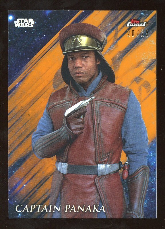 CAPTAIN PANAKA 2018 Topps Finest Star Wars ORANGE REFRACTOR Parallel SP ...