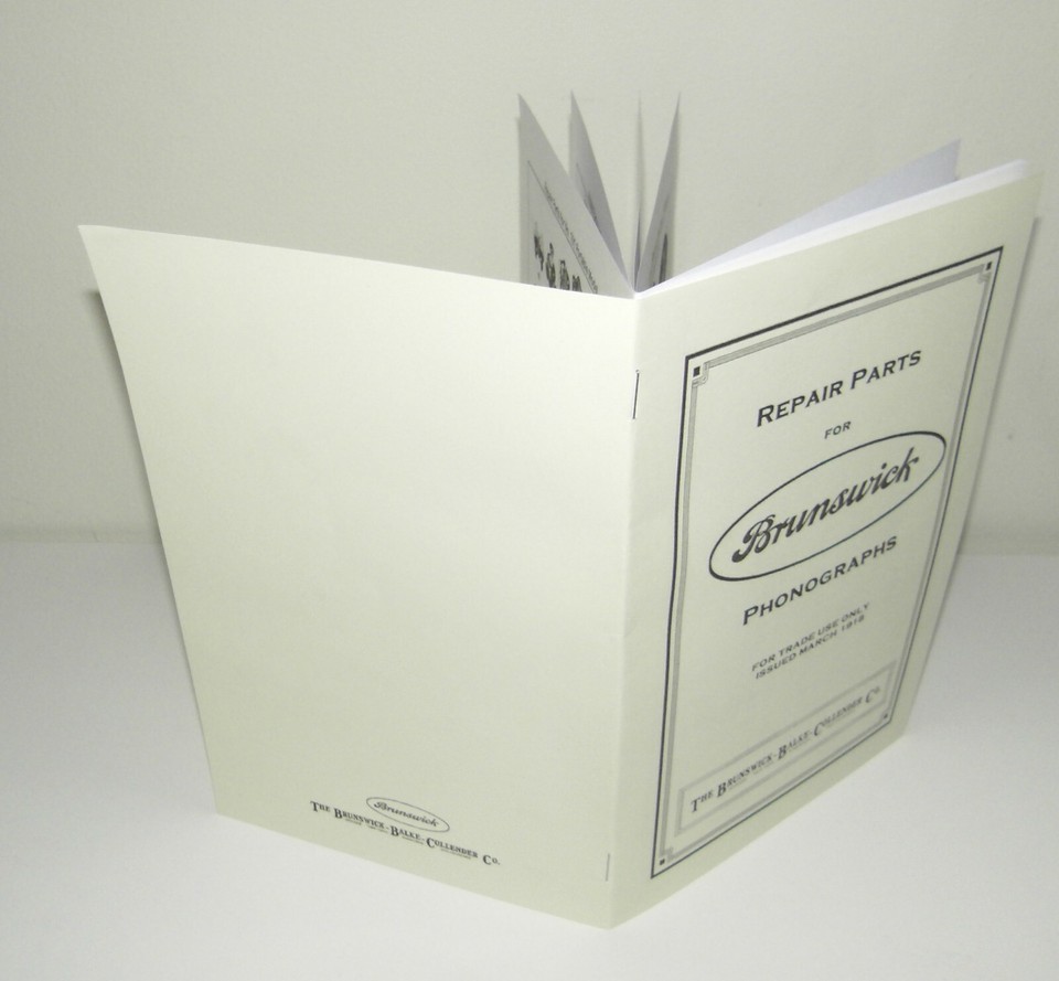 Brunswick Phonograph Repair Parts Manual Reproduction | eBay
