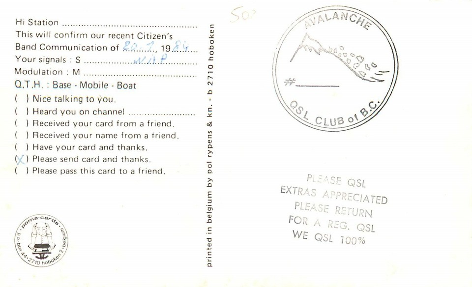 ELVIS US ARMY QSL CARD - POMA CARD CB RADIO - BELGIUM - 1984 | eBay