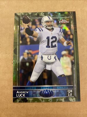 Andrew Luck 2015 Topps Chrome #6 Camo Refractor SP /499 | eBay