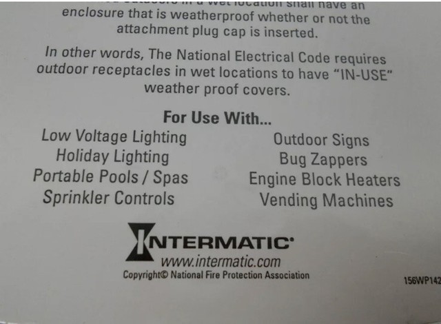 Intermatic WP1220C While in Use Weatherproof Cover 5 In. for sale ...