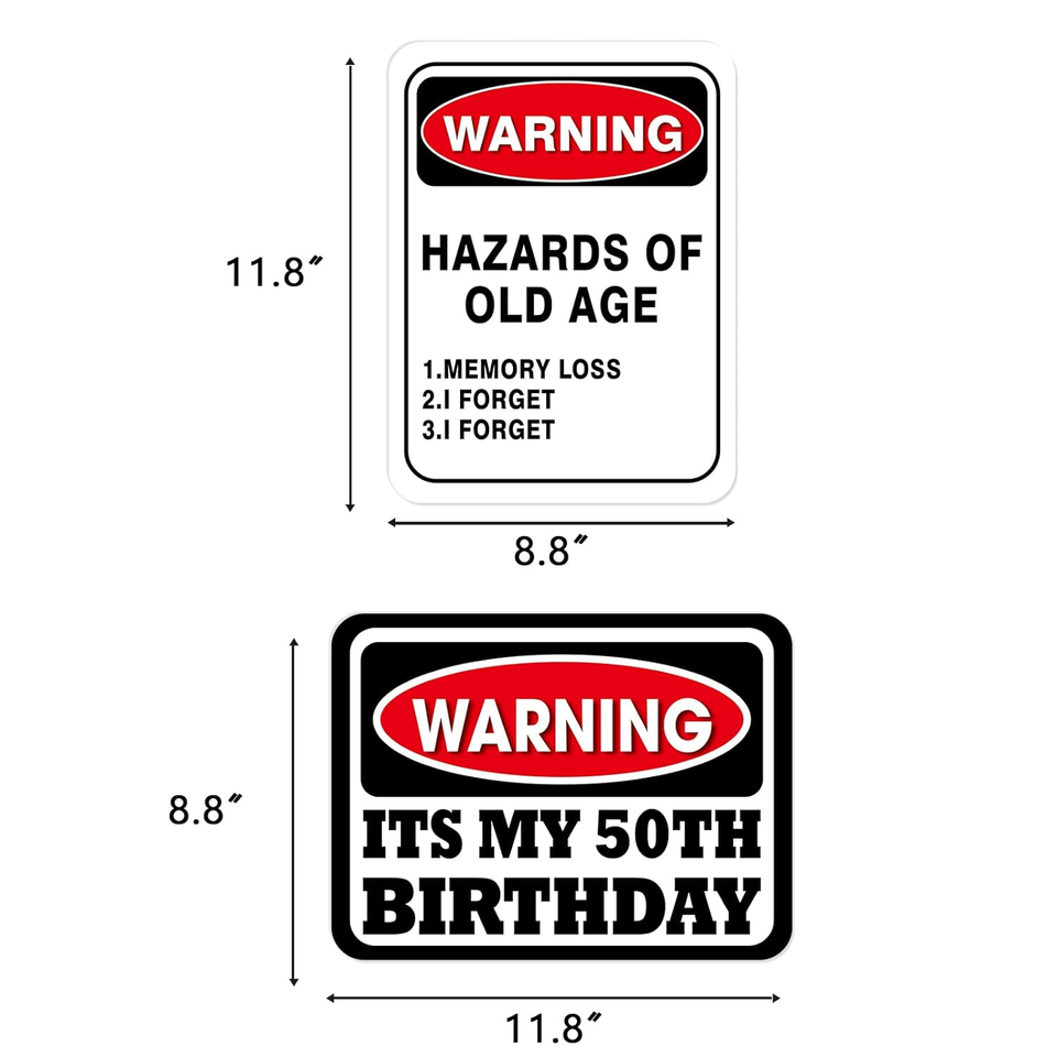 50Th Birthday Party Decorations - 9PCS Wall Signs for Adults 50 Years ...