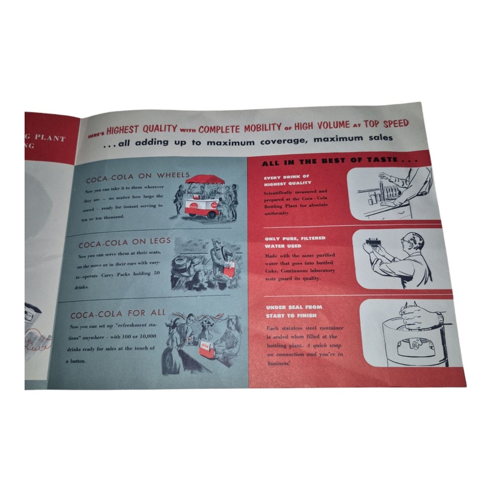 Large Rare Vintage Drink Coke Coca-Cola Salesman Distributor Brochure ...