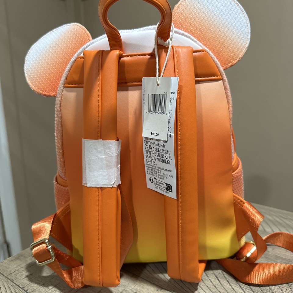 2024 Disney Parks Halloween Candy Corn Minnie Mouse Sequin Backpack ...