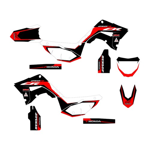 CR250 Polisport Restyle 2002+ graphic kit 21 style Black Free Shipping ...