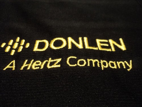 NEW Men's DONLEN FLEET LEASING Hertz Rental Company Uniform Polo Shirt ...