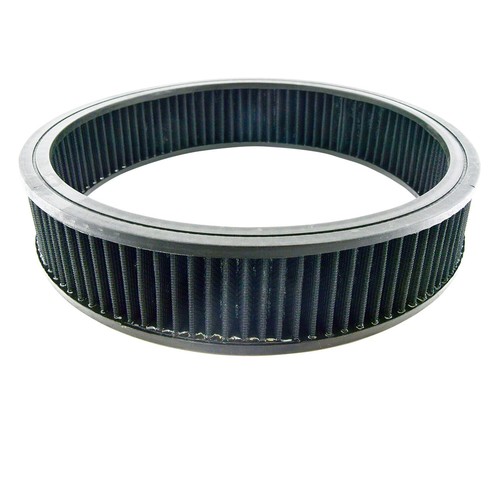 Black Round Washable Air Filter Element, 14 X 3 Inch, Reusable Cotton Gauze 14x3 | eBay