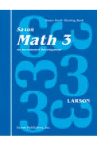Saxon Math 3 Homeschool (1st Edition): Student Workbook Set ...