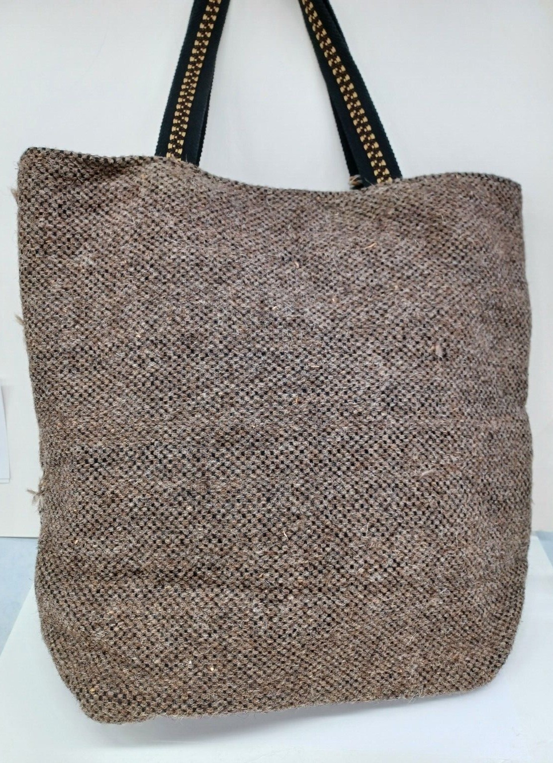 Katydid Woven Tote Bag - Brown, Gold, Tan & Black with Tassel KDC-TB ...