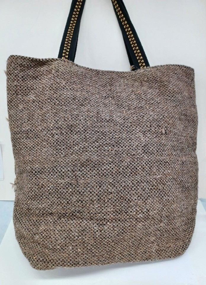 Katydid Woven Tote Bag - Brown, Gold, Tan & Black with Tassel KDC-TB ...