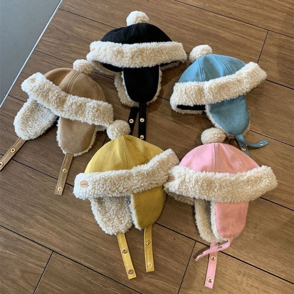 Windproof Kid Lei Feng Hat Boy Girl Children Pullover Caps Warm Scarf ...