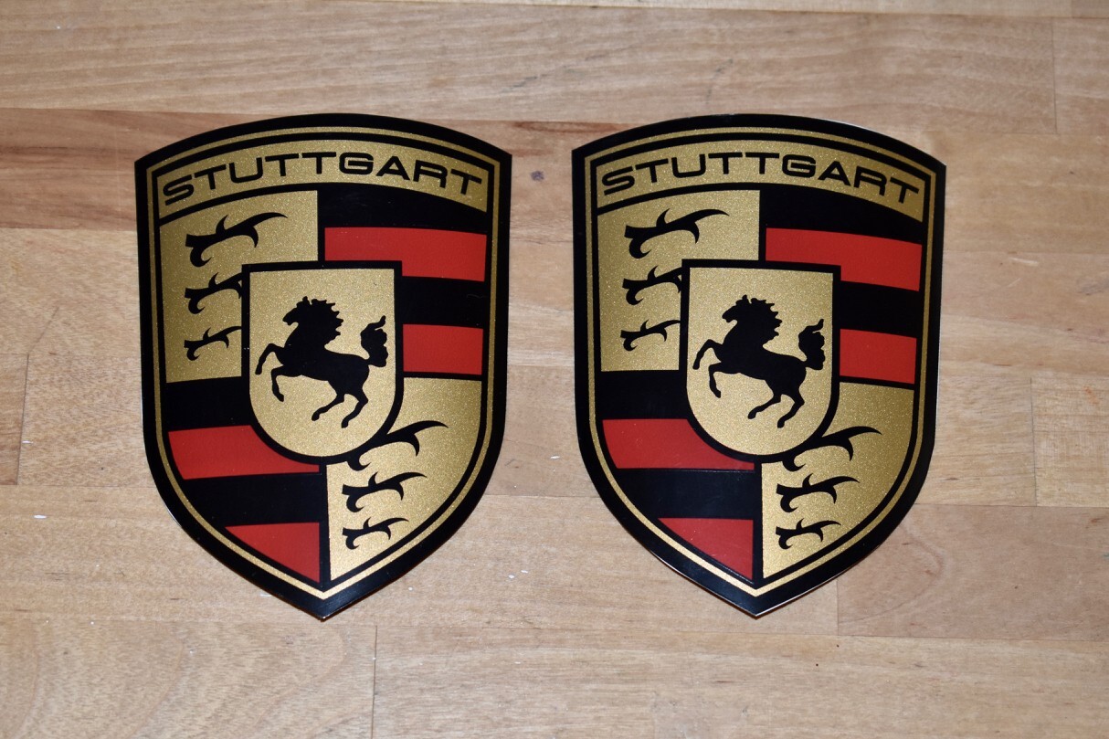 STUTTGART The Home of Porsche Magnetic Fender Badge Emblems (SET OF 2 ...