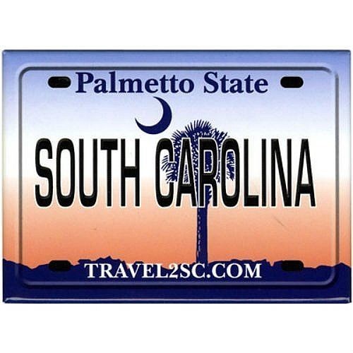 South Carolina License Plate Fridge Souvenir Magnet Classic Design 2.5 ...