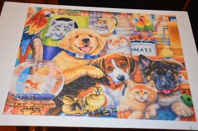 Playful Paws Home Wanted puzzle EZ Grip 300 Master Pieces-- complete | eBay
